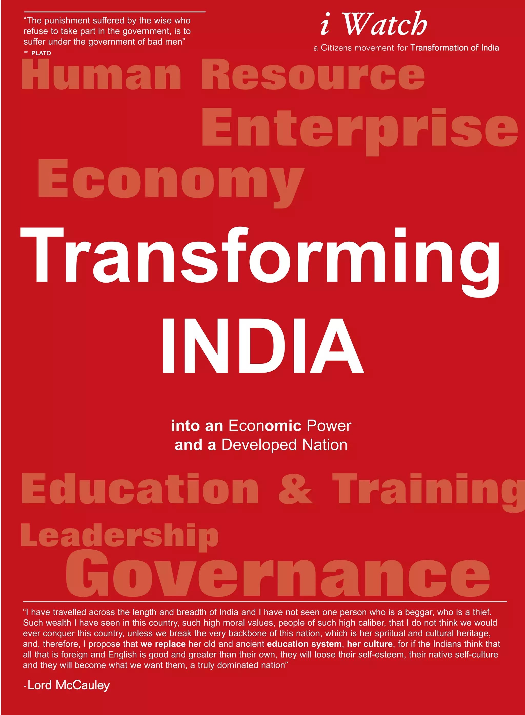 Transforming india by er krishan khanna a guideline for making india ...