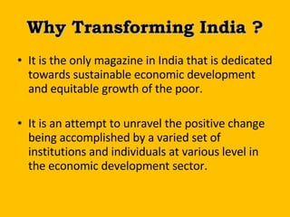 Transforming India- Magazine | PPT