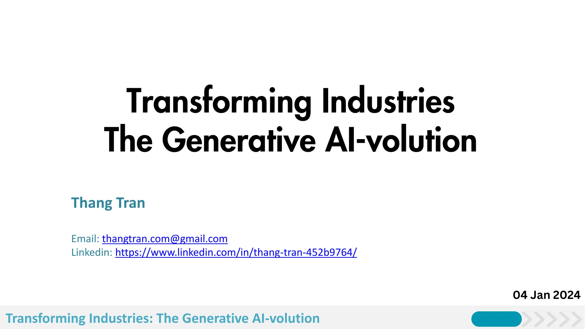 Transforming Industries The Generative AI-volution | PDF