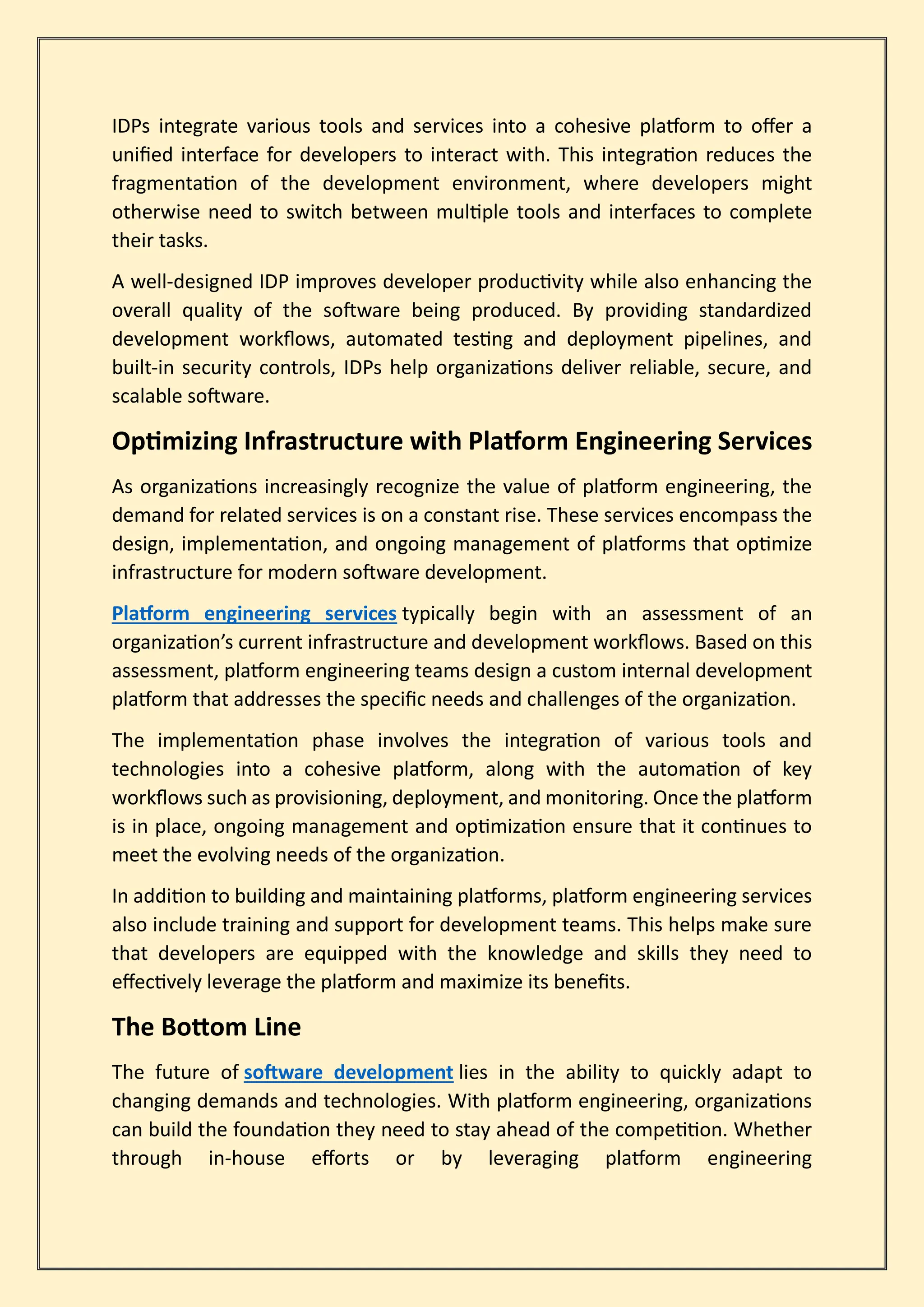 Transforming Infrastructure Through Platform Engineering | PDF