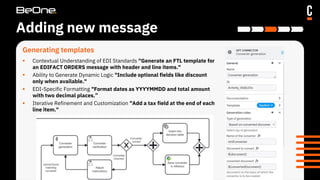 Transforming messages using templates to prepare them for processing by ...