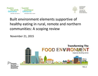 Transforming the food environment_ Nutrition Resource Centre | PPT