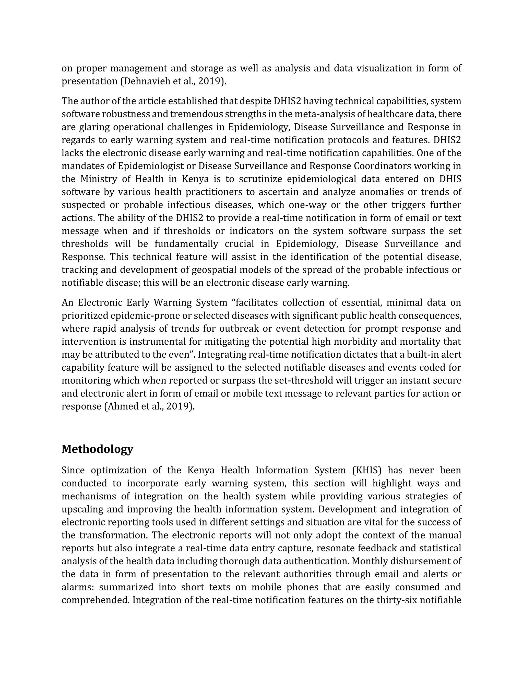 Transforming the Kenya Health Information System (KHIS) to an Early ...