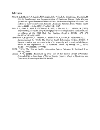 Transforming the Kenya Health Information System (KHIS) to an Early ...