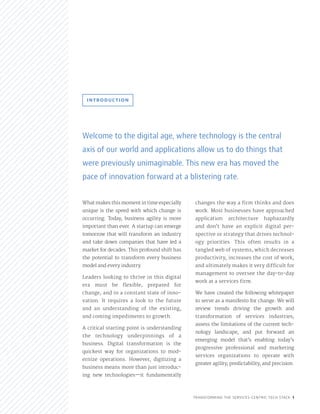 Transforming the services centric tech stack | PDF