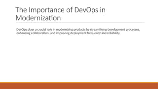 Transforming Tomorrow The Power of DevOps in Product Modernization.pptx