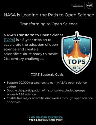 NASA TOPS ( Transform to Open Science ) | PDF