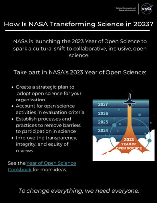 NASA TOPS ( Transform to Open Science ) | PDF