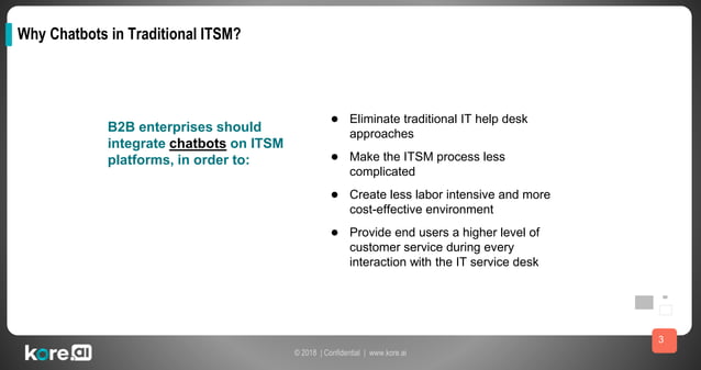 Transforming Traditional ITSM with Chatbots - kore.ai