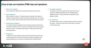 Transforming Traditional ITSM with Chatbots - kore.ai