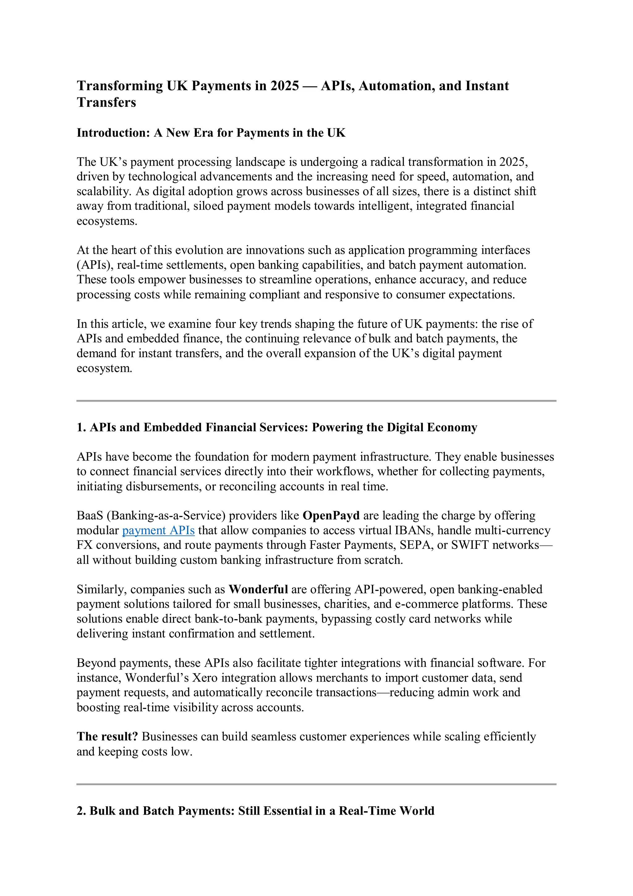 Future-Proofing UK Finance: The 2025 Blueprint for API-Enabled, Automated, and Instant Payments ...