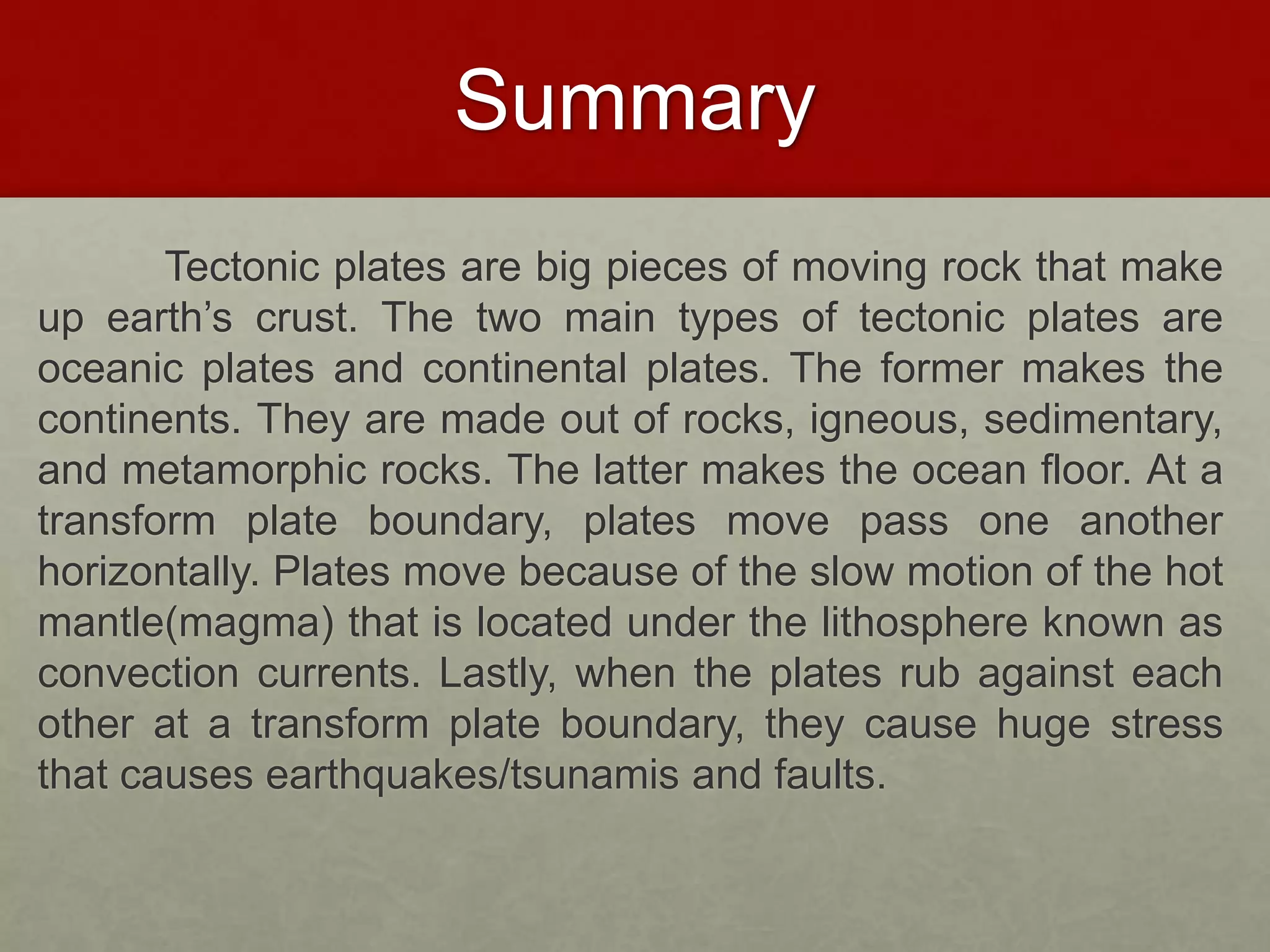 Transform Plate Boundaries | PPTX