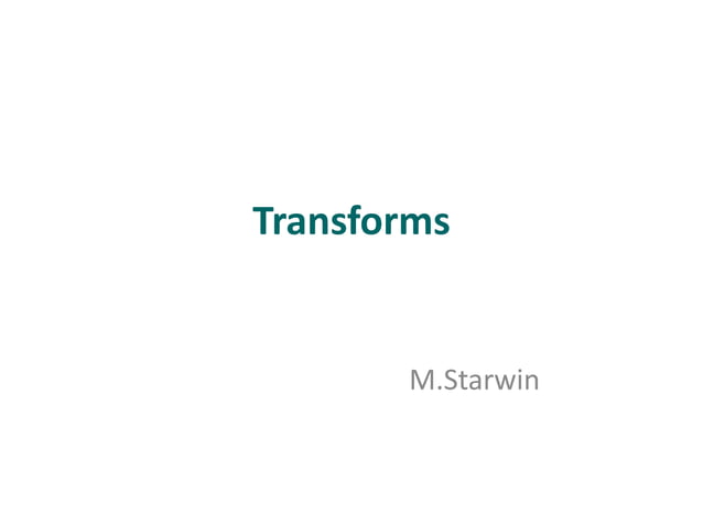 Transforms | PPT