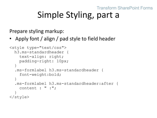 Transform SharePoint List Forms with HTML and CSS | PPT