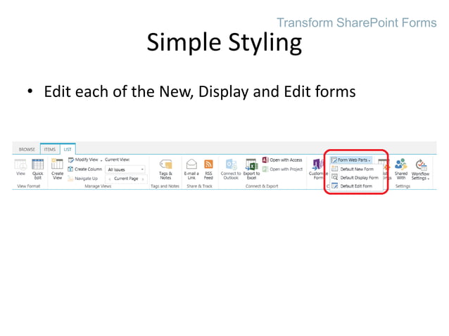 Transform SharePoint List Forms with HTML and CSS | PPT