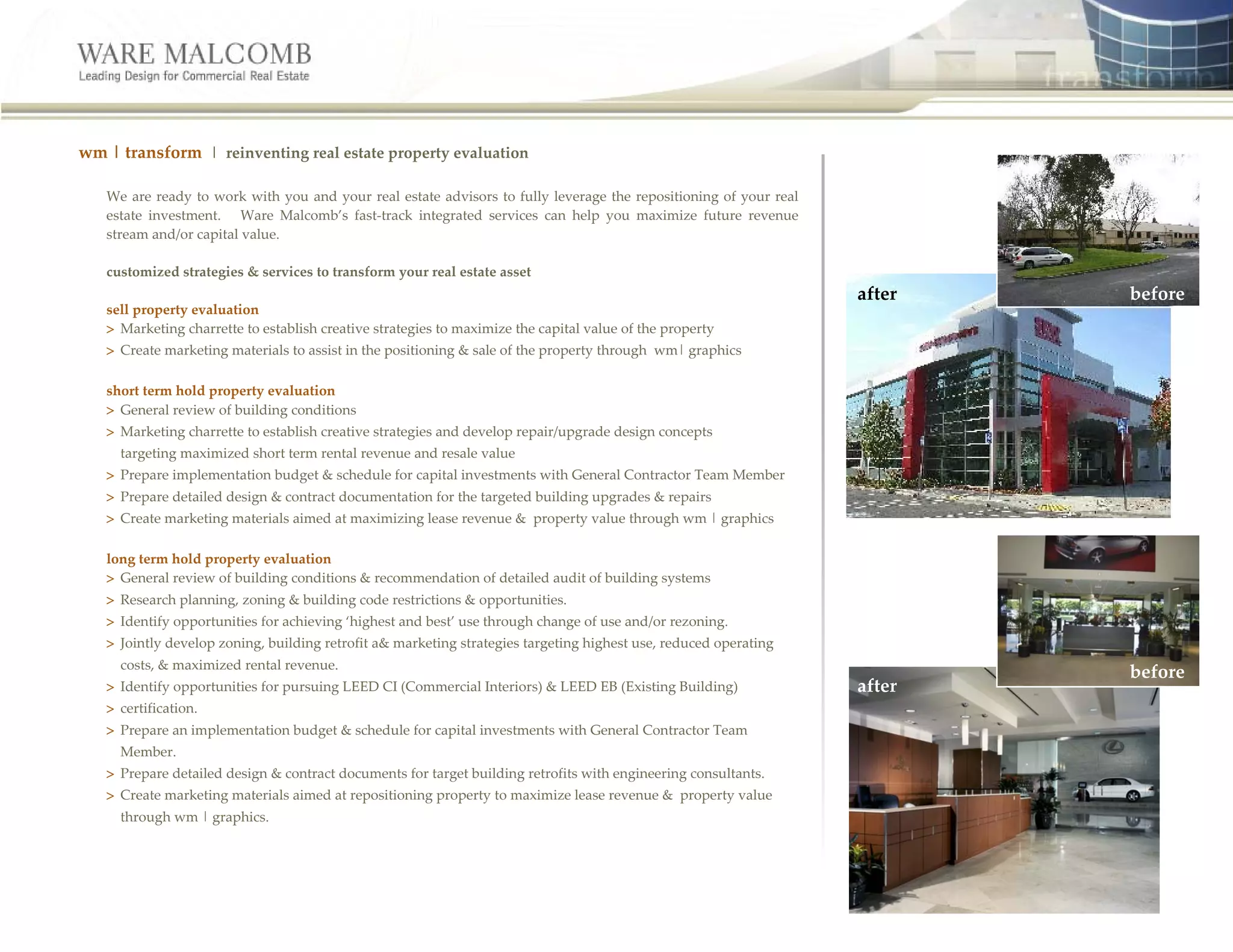 Transform Ware Malcomb Brochure B | PPT