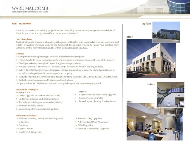 Transform Ware Malcomb Brochure B | PPT