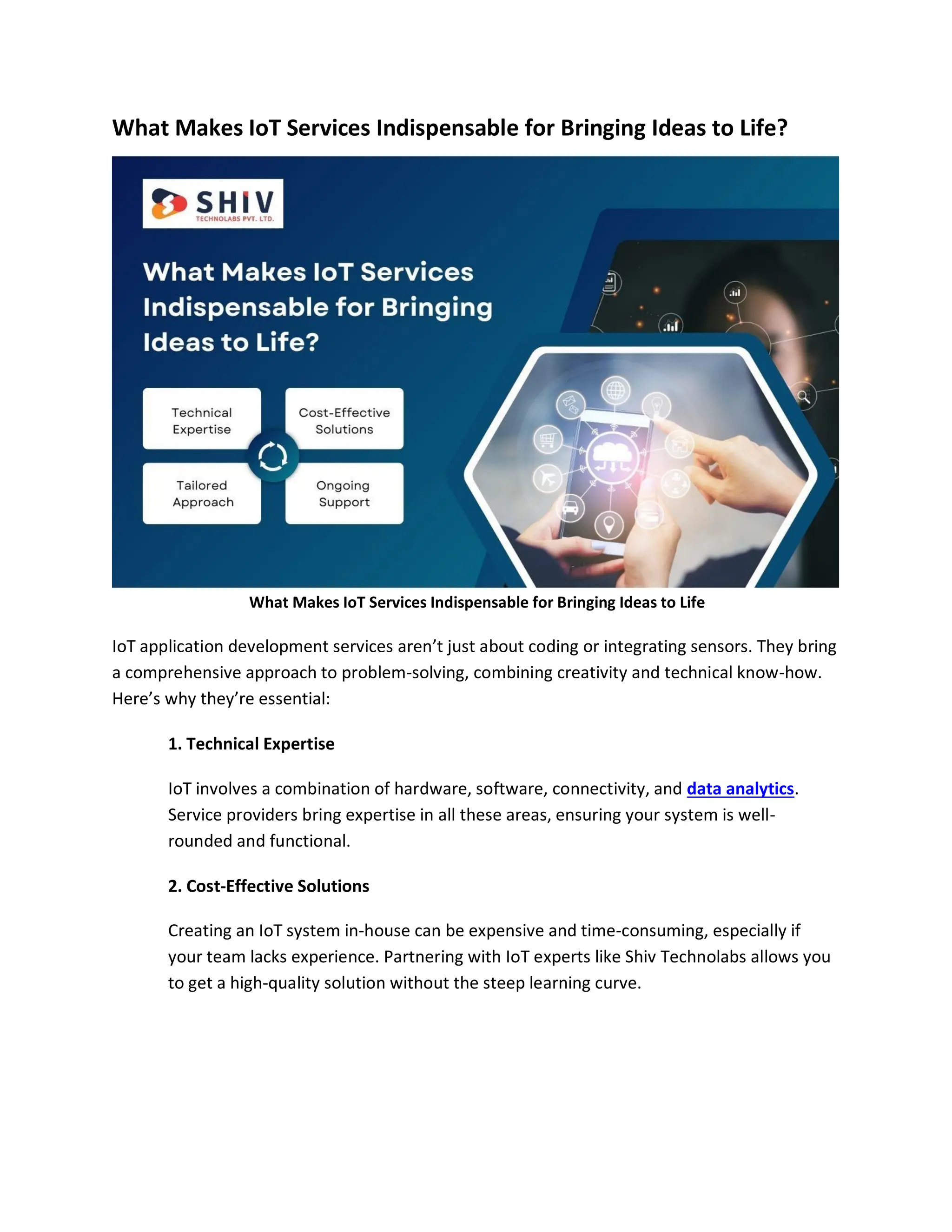 Revolutionize Ideas with Top IoT Development Services | PDF