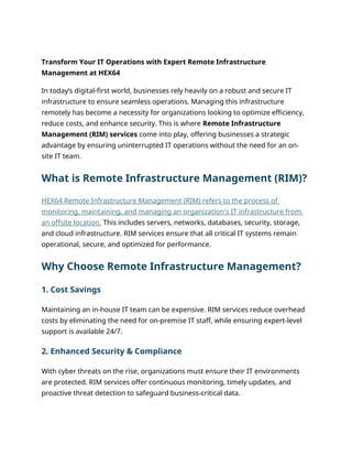 Transform Your IT Operations with Expert Remote Infrastructure ...