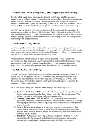 Transform Your Network Strategy with AI-NOC | PDF