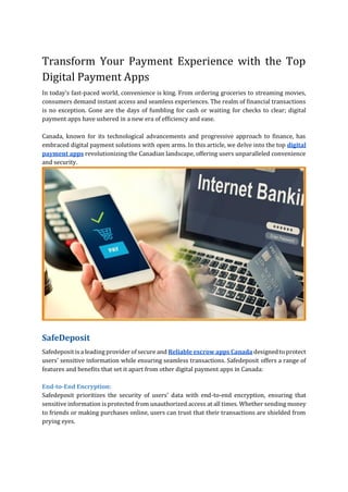 Transform Your Payment Experience with the Top Digital Payment Apps.pdf