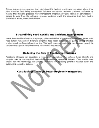 Transform Your Restaurant’s Hygiene Standards with Epic Food Safety ...