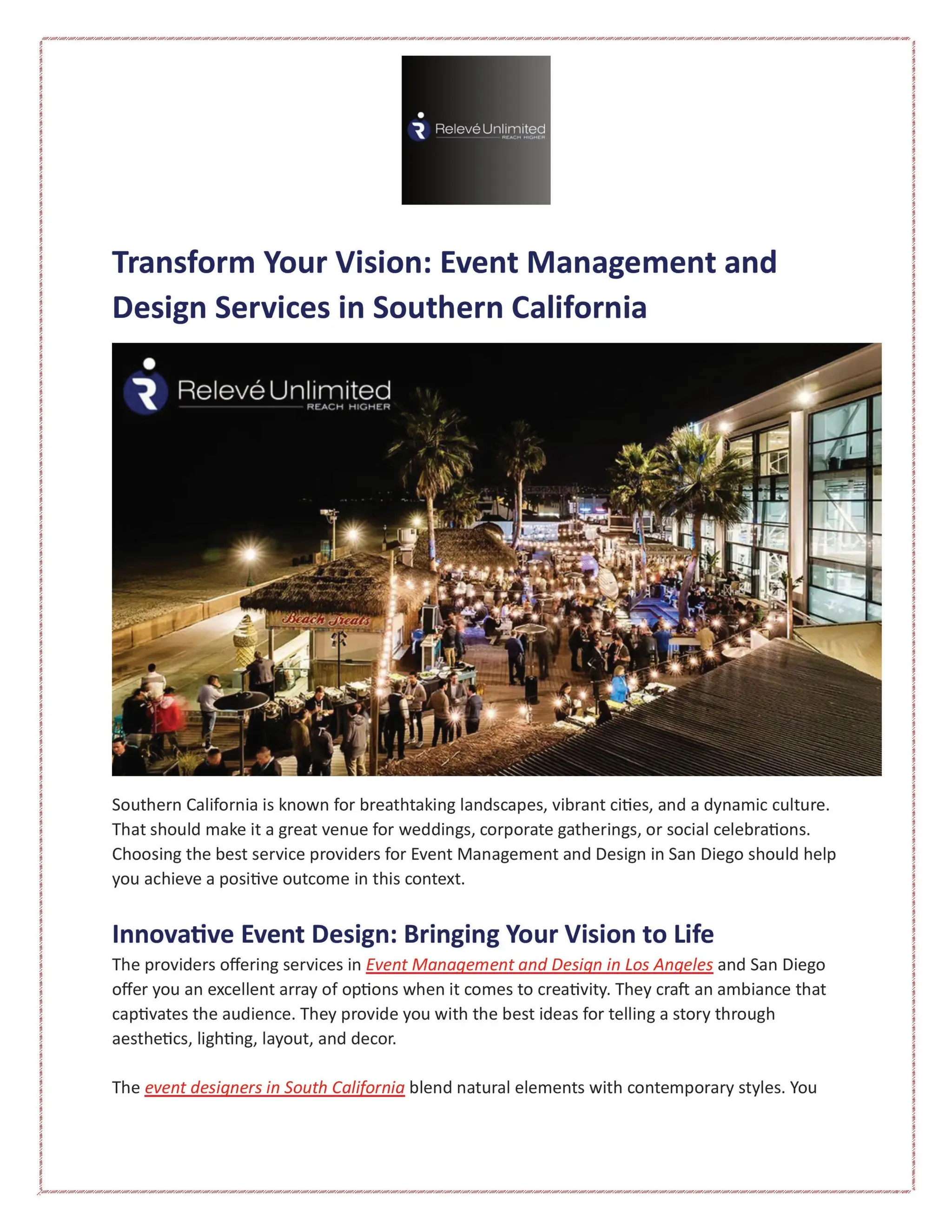 Transform Your Vision: Event Management and Design Services in Southern ...