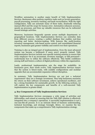 Transform Your Workflow with Tally Implementation Services | PDF