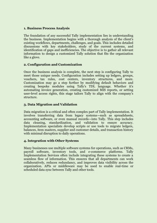 Transform Your Workflow with Tally Implementation Services | PDF