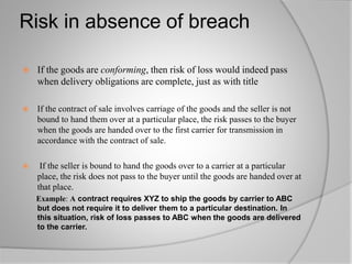 Transfer of title and risk of loss | PPTX