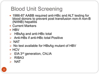 Transfusion associated hepatitis | PPT