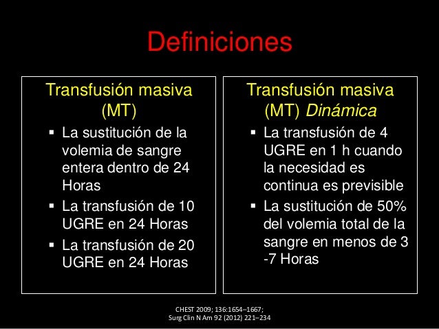 Transfusiones masivas