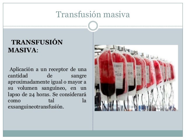 Transfusión masiva