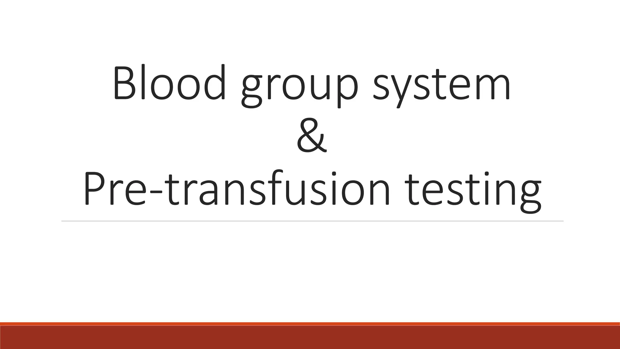Transfusion Medicine | PPTX