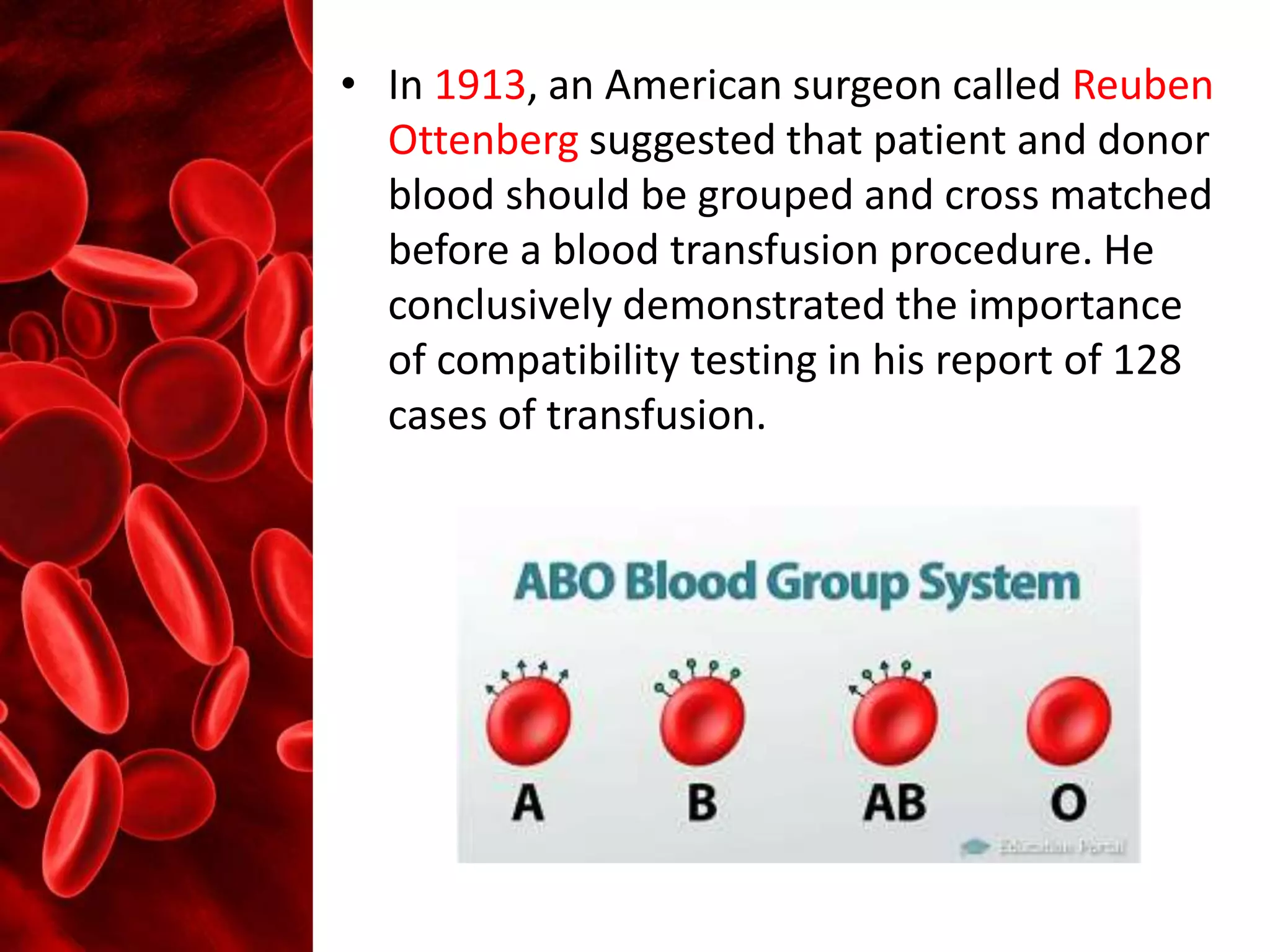 Historical aspect of transfusion medicine | PPTX