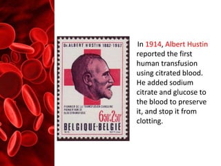 Historical aspect of transfusion medicine | PPTX