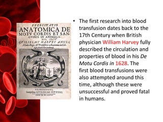 Historical aspect of transfusion medicine | PPTX