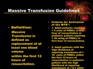 Transfusion Medicine Ticu | PPT