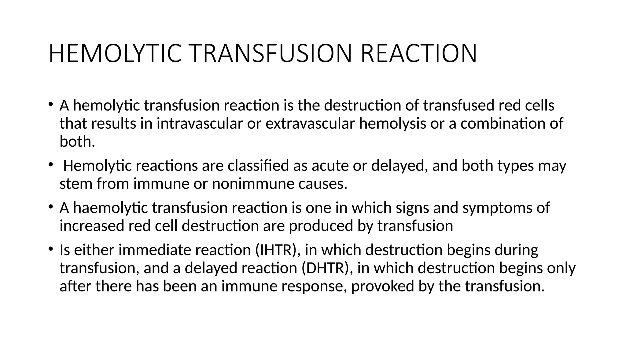 BLOOD TRANSFUSION REACTIONS IN HEMATOLOGY | PPTX