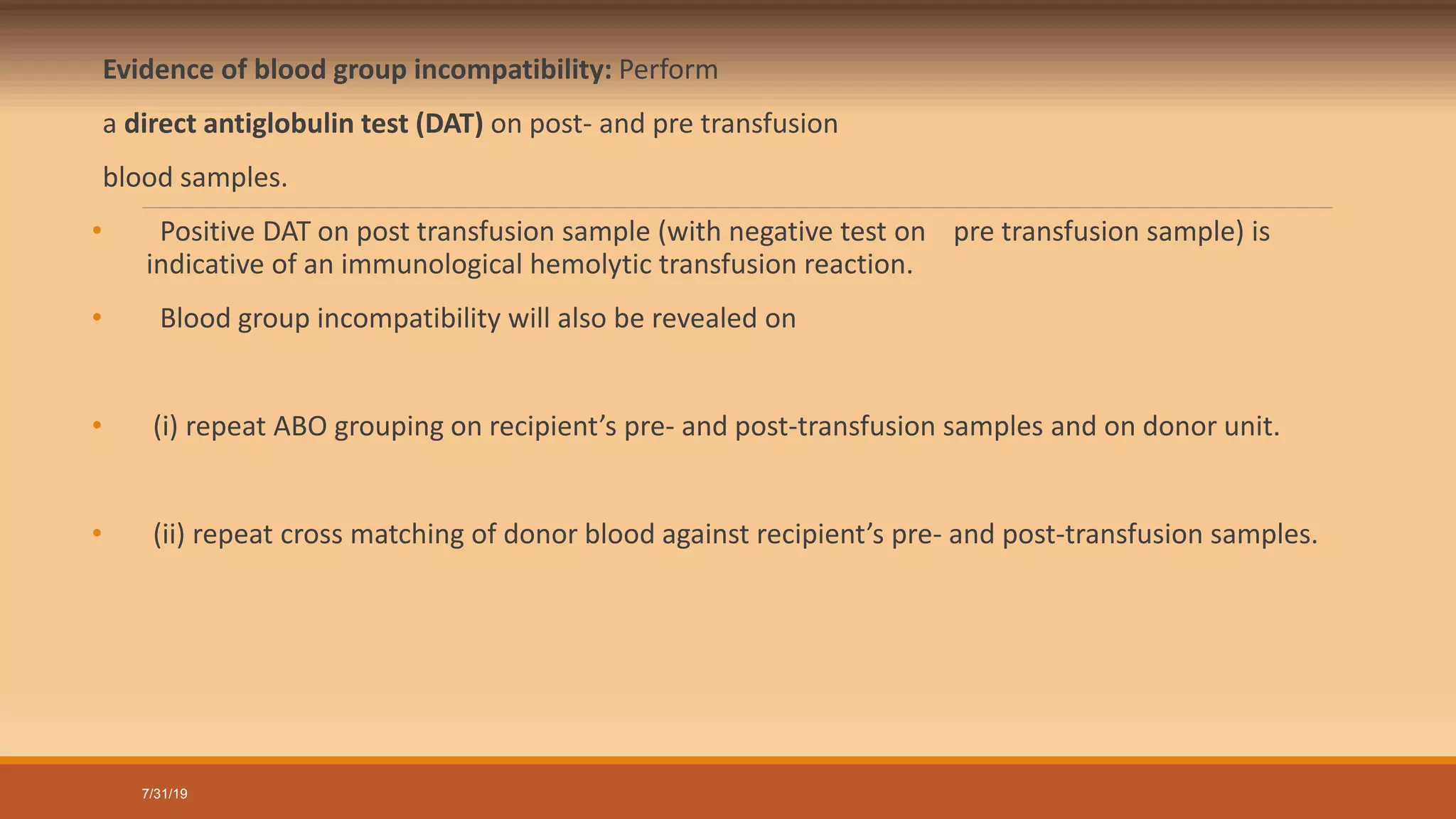 Transfusion reaction investigations | PPT
