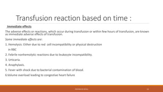 Transfusion reactions | PPTX
