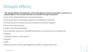 Transfusion reactions | PPTX