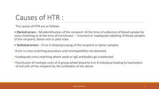 Transfusion reactions | PPTX
