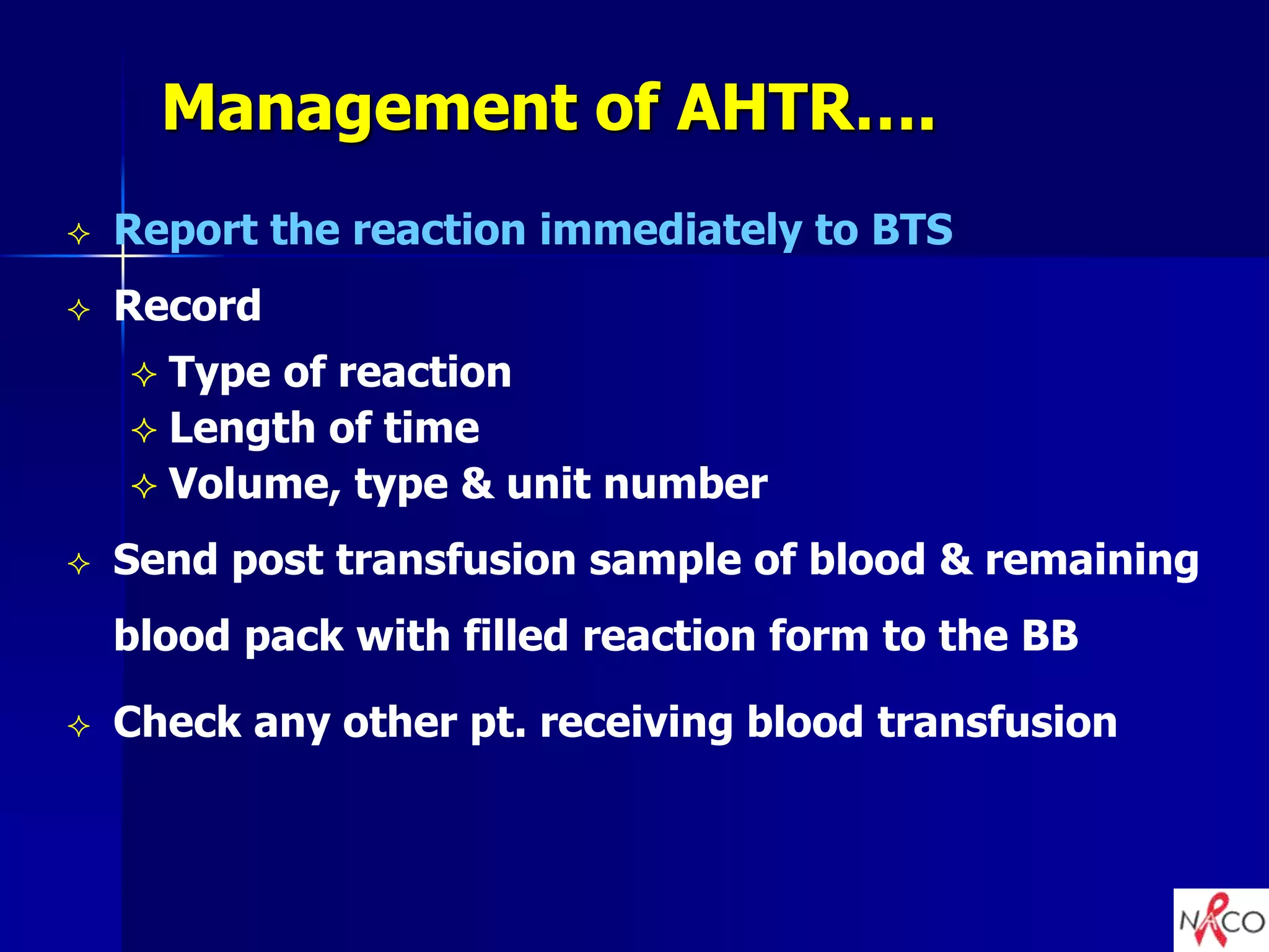 Transfusion Reactions.ppt | Blood Disorders | Diseases and Conditions