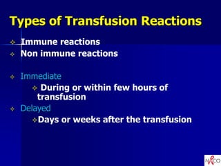Transfusion Reactions.ppt | Blood Disorders | Diseases and Conditions
