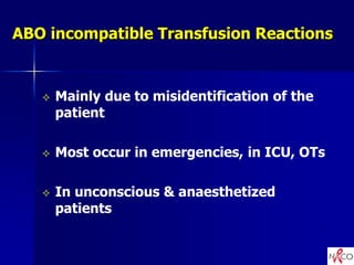 Transfusion Reactions.ppt | Blood Disorders | Diseases and Conditions