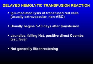 blood and blood products transfusion and its reactions | PPT