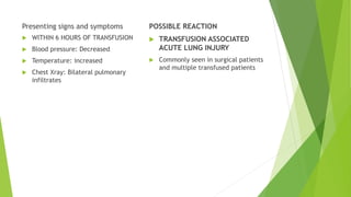 TRANSFUSION REACTIONS | PPT
