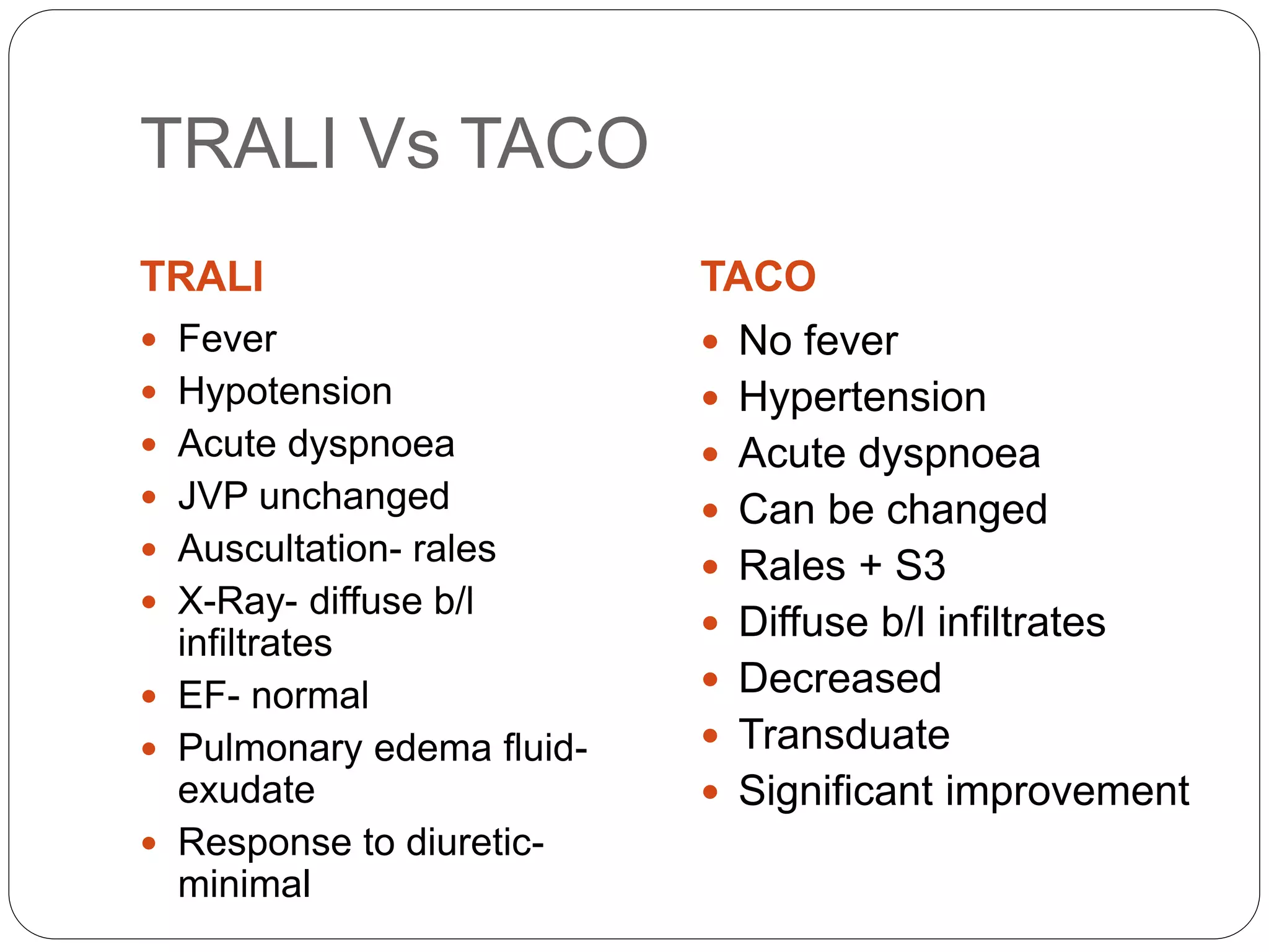 Transfusion related acute lung injury | PPTX