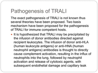 Transfusion related acute lung injury | PPTX